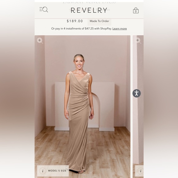 Revelry | Dresses | Revelry Dawson Velvet Dress Champagne Size 2 | Poshmark